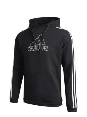 Adidas Long Sleeve Hooded Sweatshirt With Logo Print - Default Colorway