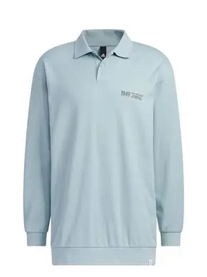 Adidas Adidas Verbiage Long Sleeve Polo Shirts 'teal' Teal