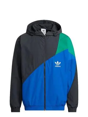 Adidas Originals Colorblock Hooded Track Jacket - Blue