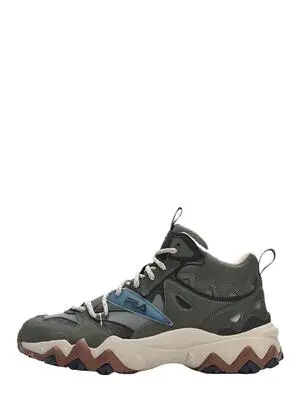 FILA Vintage Sport High Top Sneakers - Olive Green/white/black