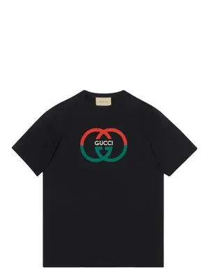Gucci Cotton Jersey Printed T-shirt - Black