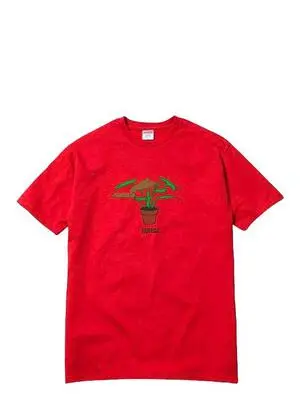 Supreme Fw17 Plant Tee Pale Bonsai Printing Short Sleeve - Red