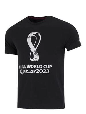 Adidas Geometry Pattern Alphabet Printing Athleisure Casual Sports Round Neck Short Sleeve Black T-shirt - Default Color