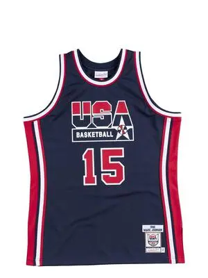 Mitchell & Ness Mitchell & Ness Team USA 1992 Magic Johnson Basketball Jersey Navy