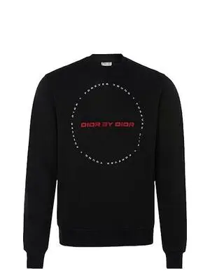 Dior Fw21 Alphabet Embroidered Long Sleeves Pullover - Black