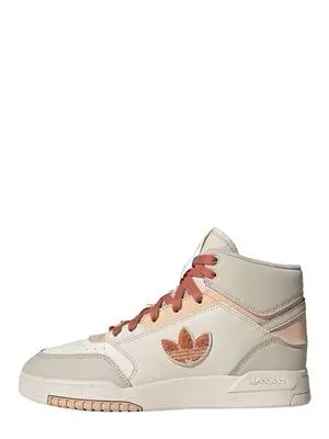 Adidas Drop Step Xl High Top Sneakers - Cream/orange