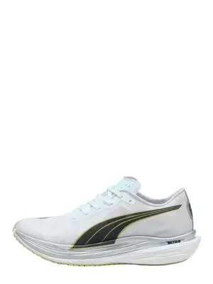 PUMA Deviate Nitro Elite 2 Athletic Sneakers - White/lime Pow/silver Mist
