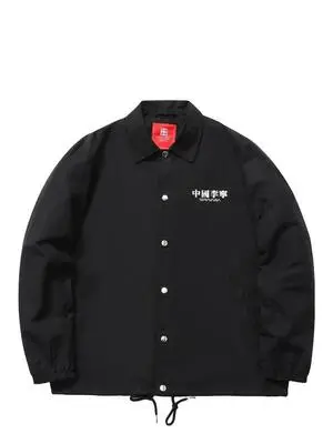 LI-NING Graphic Coach Jacket - Black/white