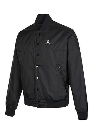 JORDAN Air Logo Baseball Collar Jacket - Black
