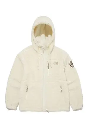 The North Face Fleece Zip-up Hooded Jacket - White