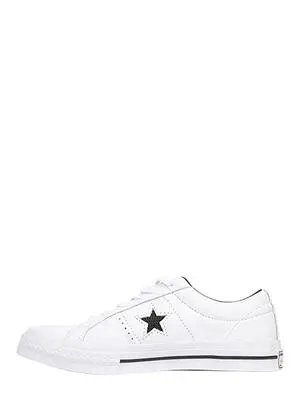 CONVERSE One Star Perforated Leather Low Top Sneakers - White/black