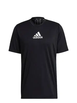 Adidas Logo Printing Training Sports T-shirt - Black