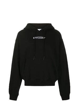 Off-White Fw20 Printing Hooded Pullover - Black