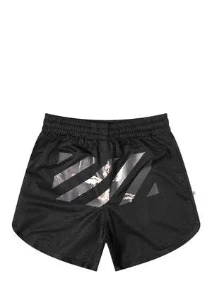 Off-White Caravaggio Arrow Mesh Track Shorts - Black