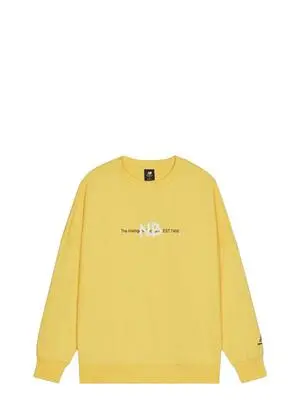NEW BALANCE Logo Knit Pullover - Yellow