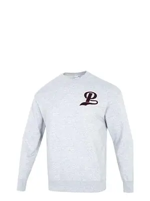 PUMA Team Crew Logo Sweatshirt - Grey/burgundy