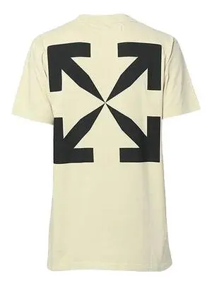 Off-White Arrow Short Sleeve Version Creamy White T-shirt - Black