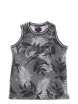 JORDAN Basketball Vest With Leaf Print - Grey