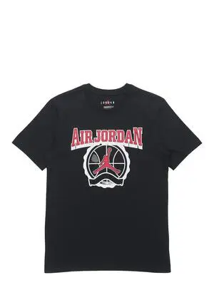 JORDAN Burst Crack Basketball Sports Short Sleeve T-shirt - Black