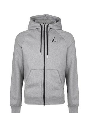 JORDAN Air Hooded Fleece Lined Jacket - Grey