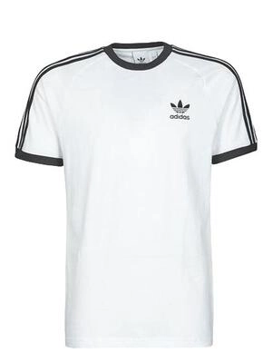 Adidas Originals Adicolor Classics Embroidered Logo Stripe Short Sleeve - White