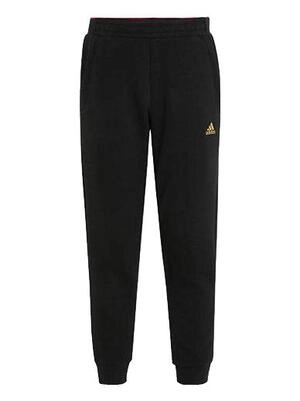Adidas Pants Solid Color Casual Sports Bundle Feet Long Pants - Black
