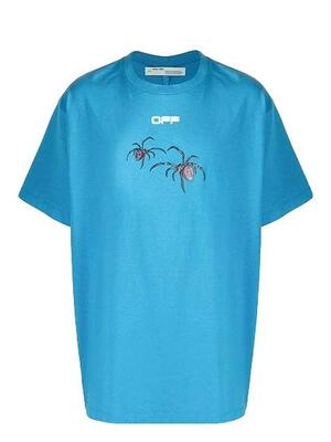 Off-White Arachno Arrow Print Printing Short Sleeve Loose Fit Blue - Light Blue
