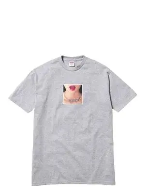 Supreme Supreme Ss18 Necklace Tee Heather Grey Printing Short Sleeve Unisex Gray Grey