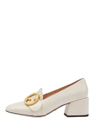 GUCCI Gucci Blondie Leather Block Heel Pumps