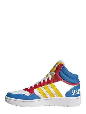Adidas Hoops 3.0 Mid Sneakers - White/blue/yellow