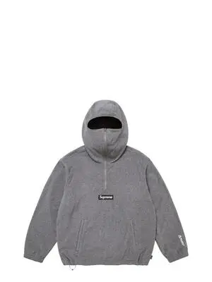 Supreme Fw25 Polartec Face Mask Half Zip Hooded Sweatshirt - Grey