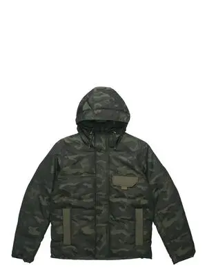 PUMA Camouflage Hooded Down Jacket - Black