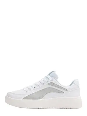 LI-NING Classic Skateboarding Sneakers - White/gray