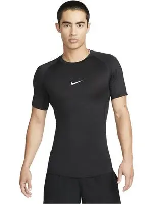 Nike Pro Dri-fit Slim Short-sleeve Top - Black/multi-color
