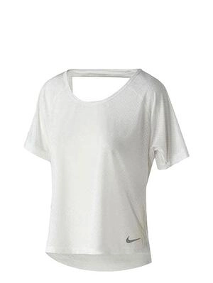 Nike Breathe Miler Running Short Sleeve Top - White