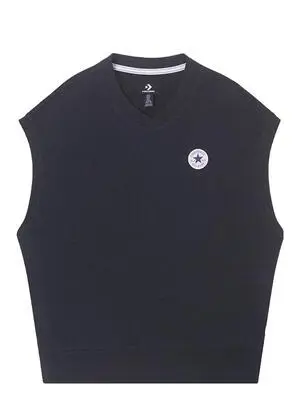 CONVERSE Knitted V-neck Vest - Black