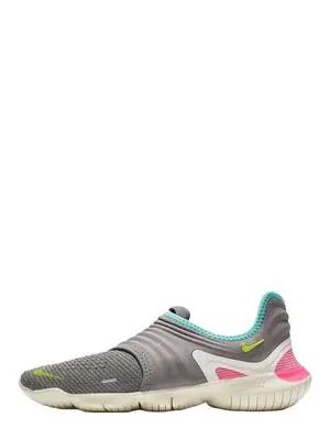 Nike Nike Free RN Flyknit 3.0 Athletic Sneakers Gray/pink/yellow