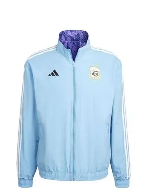 Adidas Argentina Anthem Jacket Sports Soccer Running Top - Light Blue