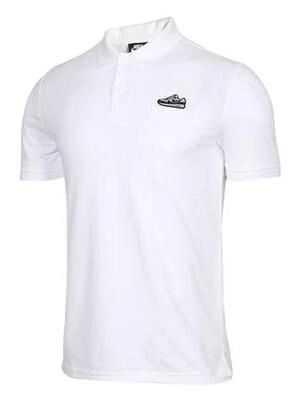 Nike Sports Short Sleeve Lapel Polo Shirt - White