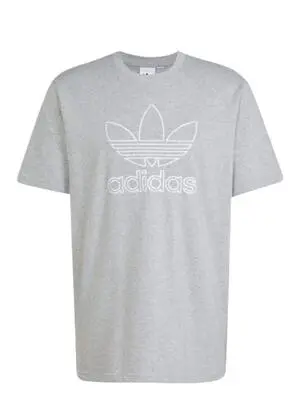 Adidas Adidas Adicolor Outline Trefoil T-shirt Asia Sizing 'grey' Grey