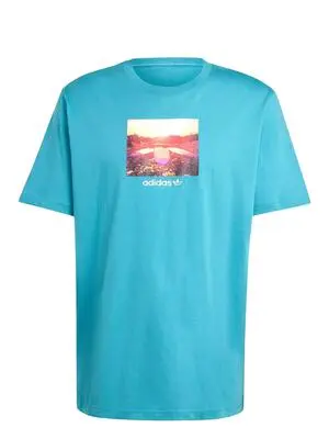 Adidas Sunset Graphic T-shirt Asia Sizing 'teal - Arctic Fusion