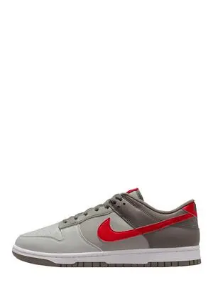 Nike Dunk Low Retro Sneakers - Grey/medium Grey/red
