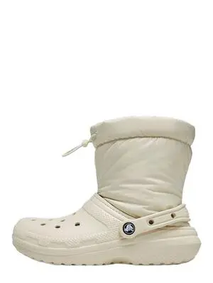 CROCS Classic Lined Neo Puff Boots - Beige