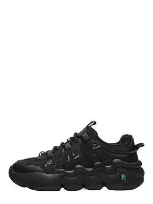 FILA Panini We Velour Retro Basketball Shoes - Black