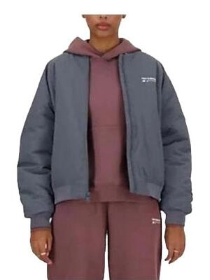 NEW BALANCE Linear Heritage Woven Bomber Jacket - Graphite