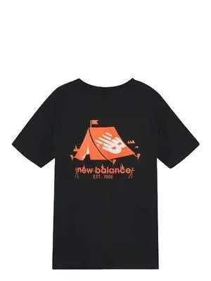 NEW BALANCE Short Sleeve Graphic T-shirt - Black/orange