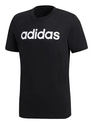 Adidas Comm Tee Logo Printing Sports Knit Short Sleeve - Black