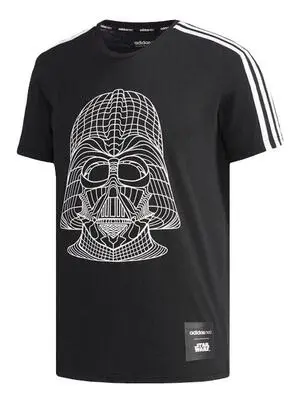 Adidas Neo Sw Tee 5 Reflective Printing Round Neck Short Sleeve - Black