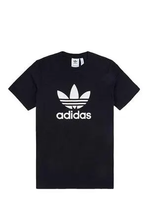 Adidas Originals Alphabet Printing Pattern Breathable Short Sleeve - Black