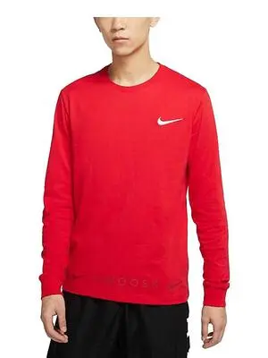 Nike Swoosh Long Sleeve Crewneck - Red